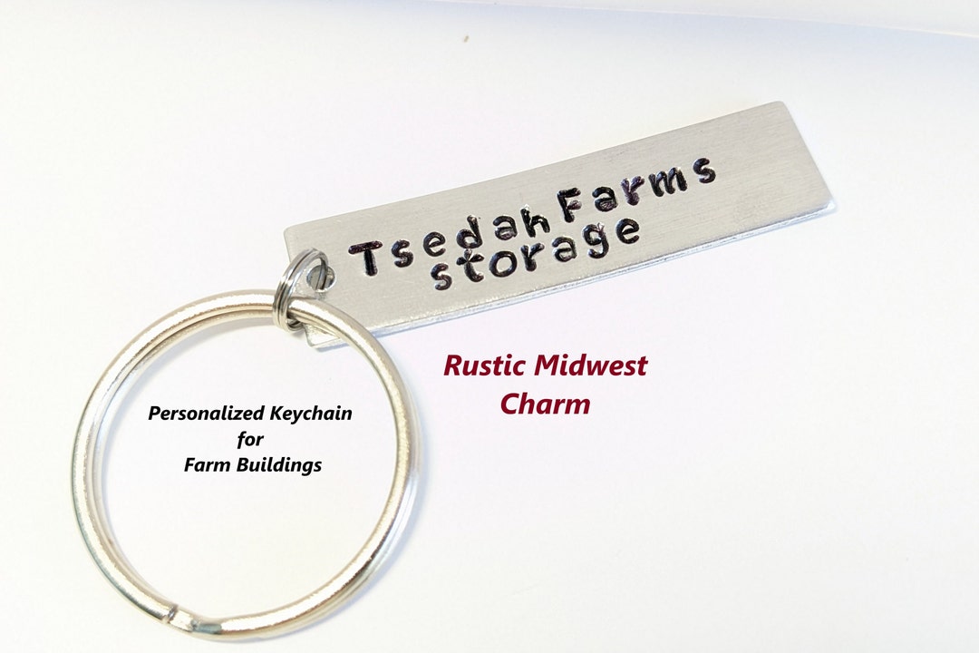 Personalized Farm Building Keychain for Storage Shed, Barn, Grainstore ...