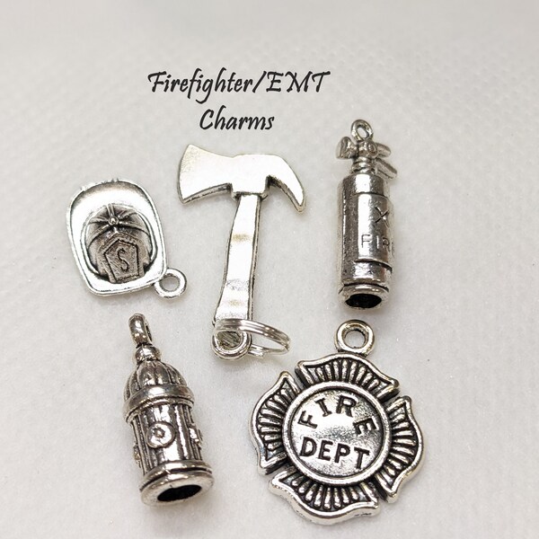 Firefighter Charm - Etsy