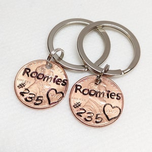 Personalized Roommate Keychain Set, Room Number Keychains, College ...