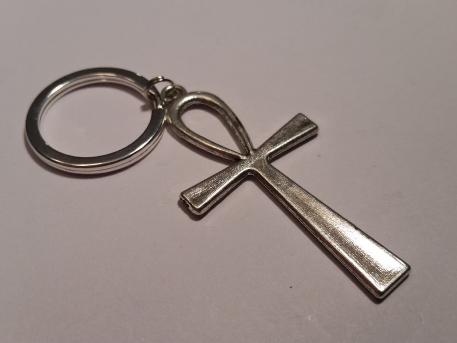 Ancient Egyptian Ankh Cross Silver Keychain Gift, Antique Silver Cross ...
