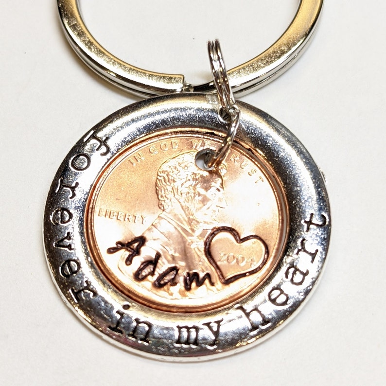 Personalized Penny From Heaven Memorial Keychain, Gift, Child, Son ...