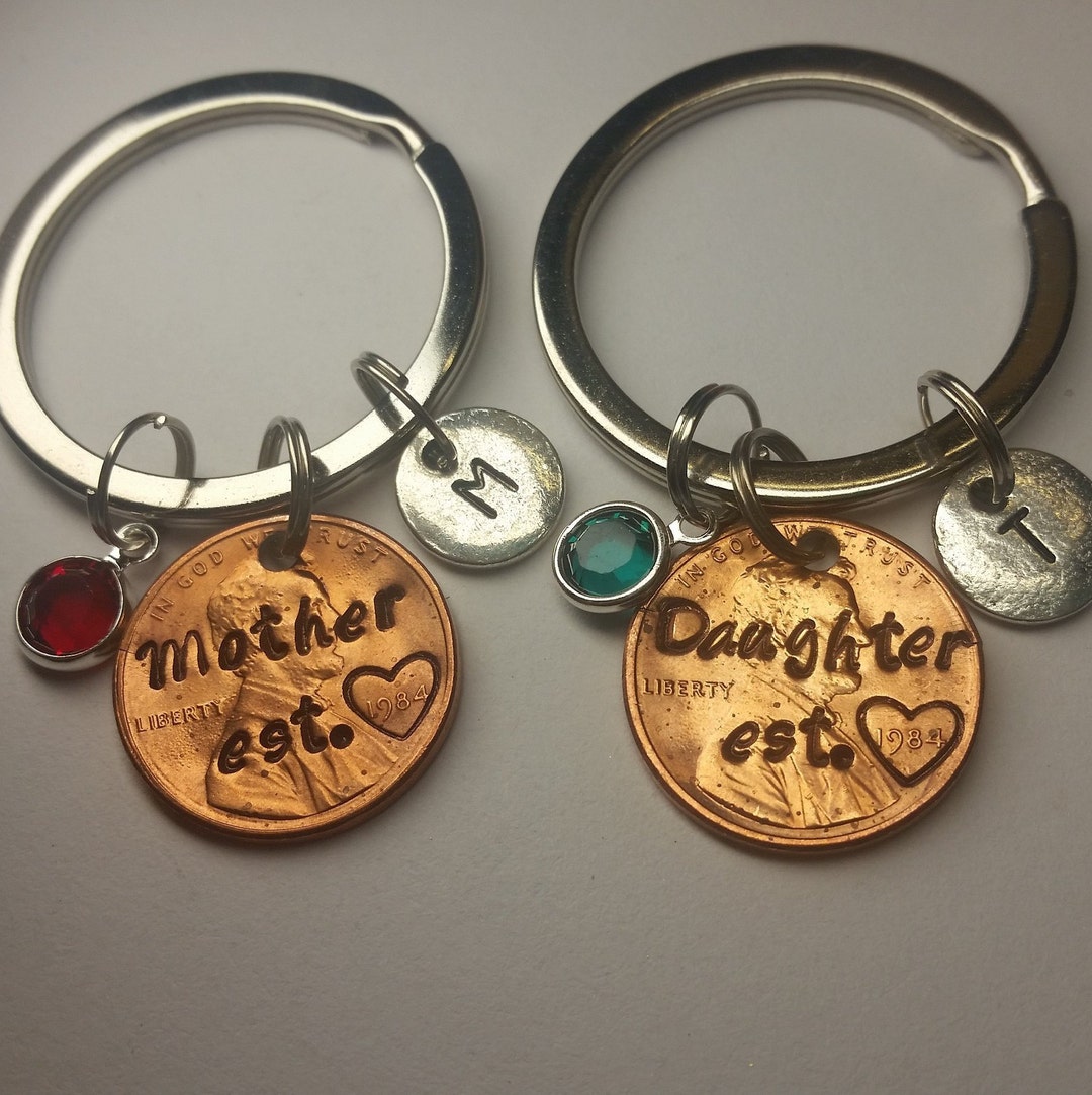 Personalized Gift for Mother and Daughter Custom Keychain - Etsy