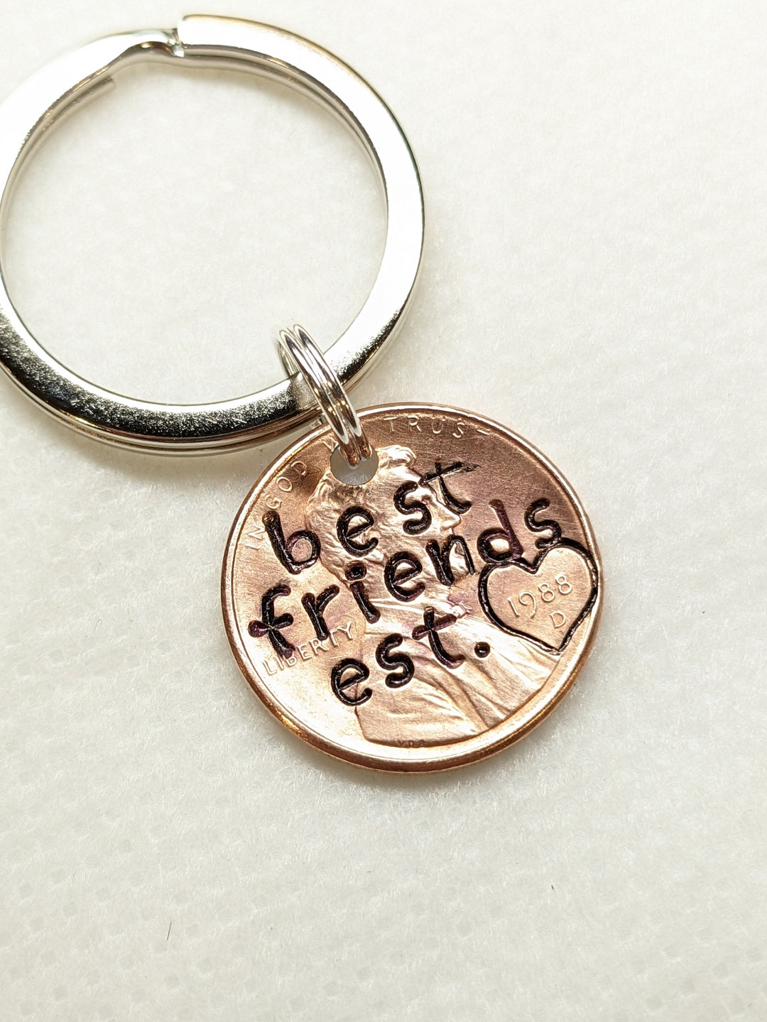 Custom Personalized Best Friends Penny Keychain, Best Friend Gift, Bff ...