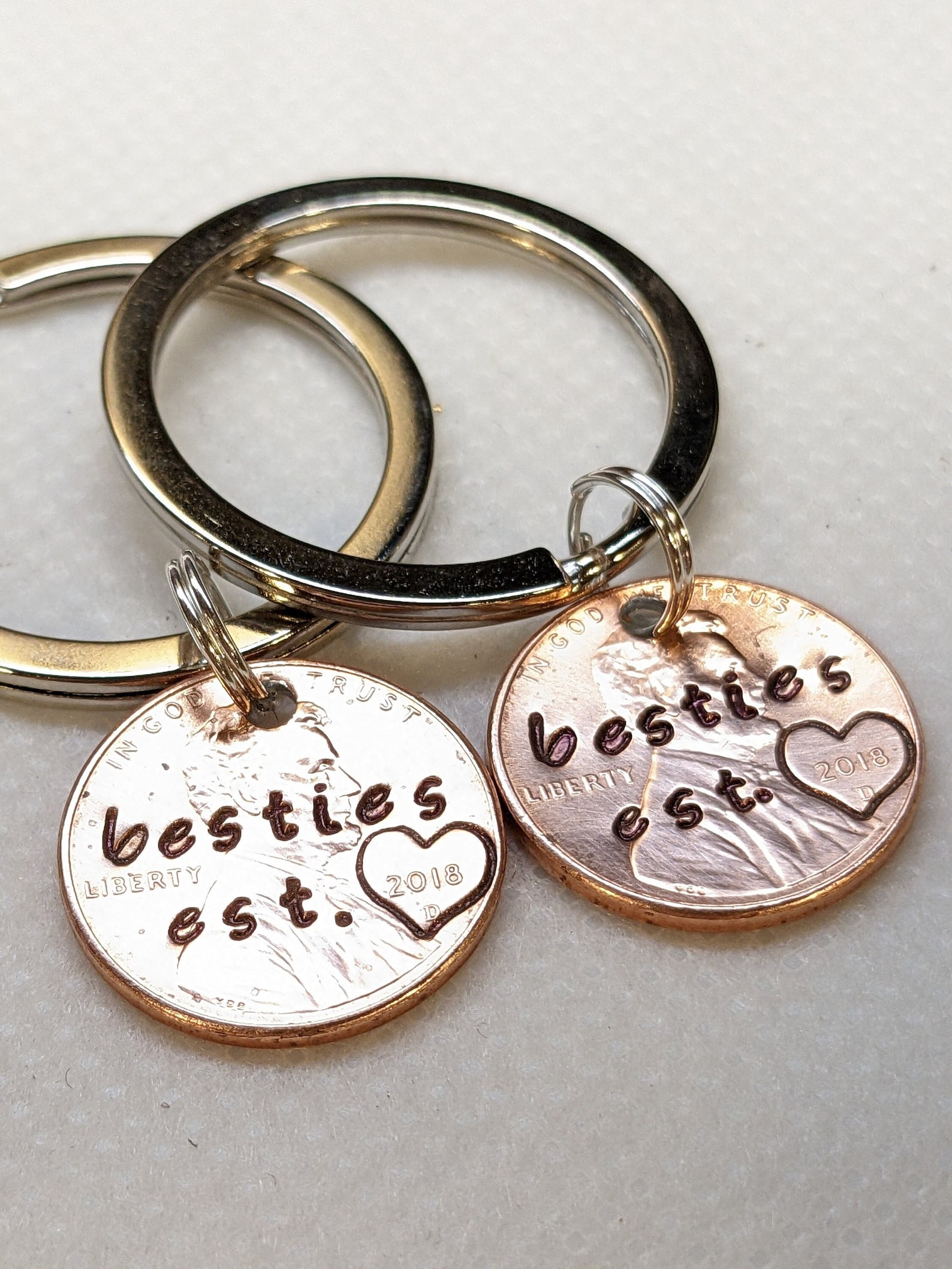 Best Friend Keychain Set Gifts for Bestie Besties - Etsy