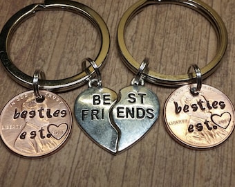 Bff Matching Keychain - Etsy