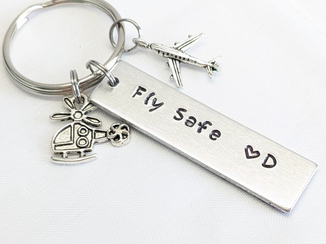 Fly Safe Customizable Initial Hand Stamped Light Weight Aluminum Travel ...