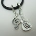 Guitar and Clef Symbol Musicians Keychain Gift, Gifts for Musicians ...