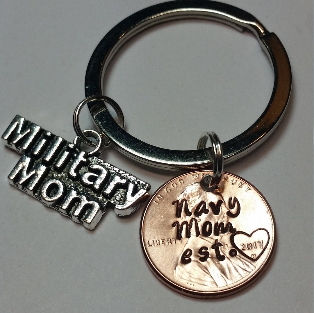 Navy Mom Gift, US Military, Custom Penny, Navy, Military, Key Chain ...