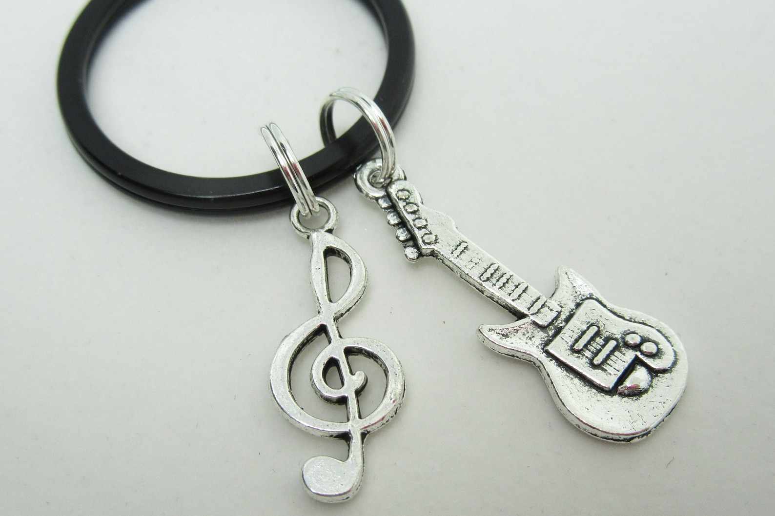 Guitar and Clef Symbol Musicians Keychain Gift Gifts for - Etsy