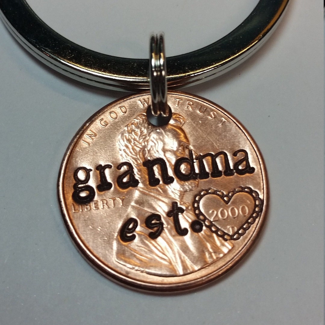 Grandma Penny Keychain, Grandmother Gift,new Grandma Gift,mothers Day ...