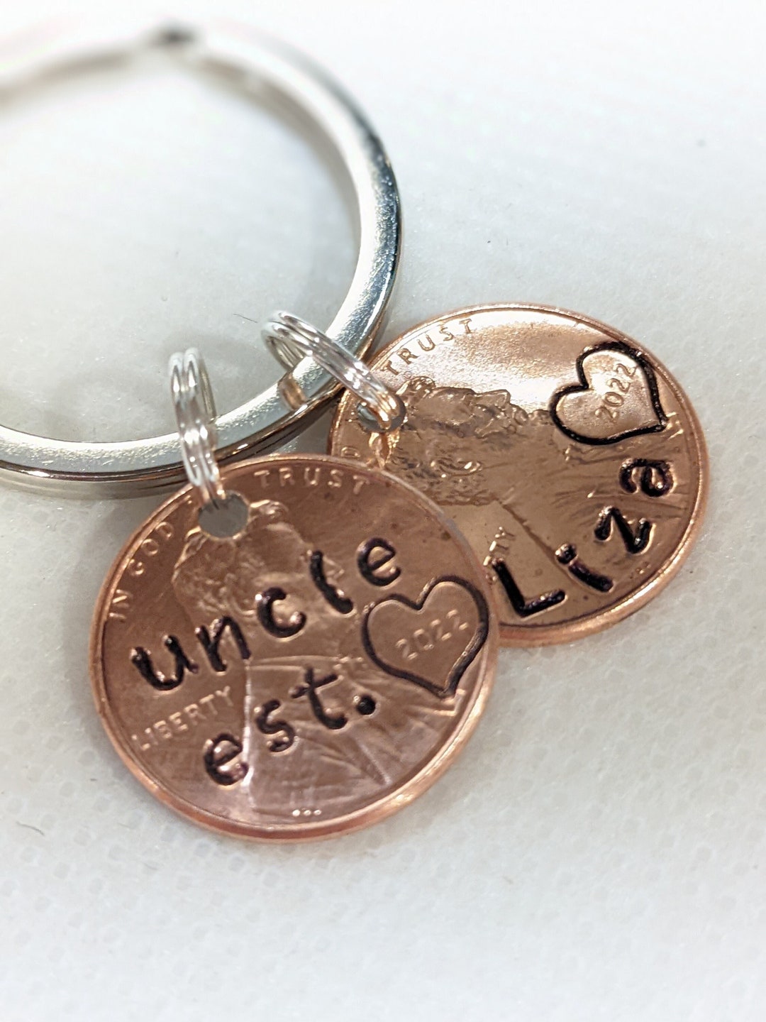 Personalized Uncle Penny Keychain Gift, Custom Gift for Uncle, Gift for ...