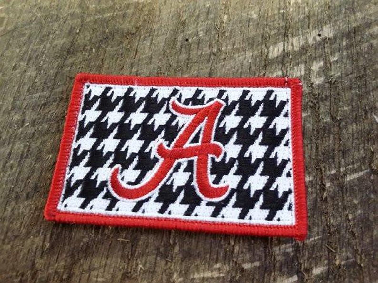 Alabama Football Houndstooth Embroidered Patch - Etsy
