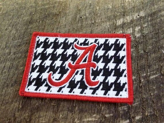 Alabama Football Houndstooth Embroidered Patch | Etsy