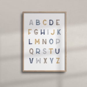 Printable Alphabet Poster for Nursery | Educational ABC Print for ...