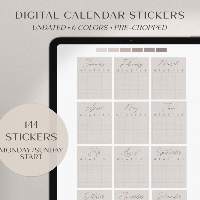Kalender sticker - Etsy.de