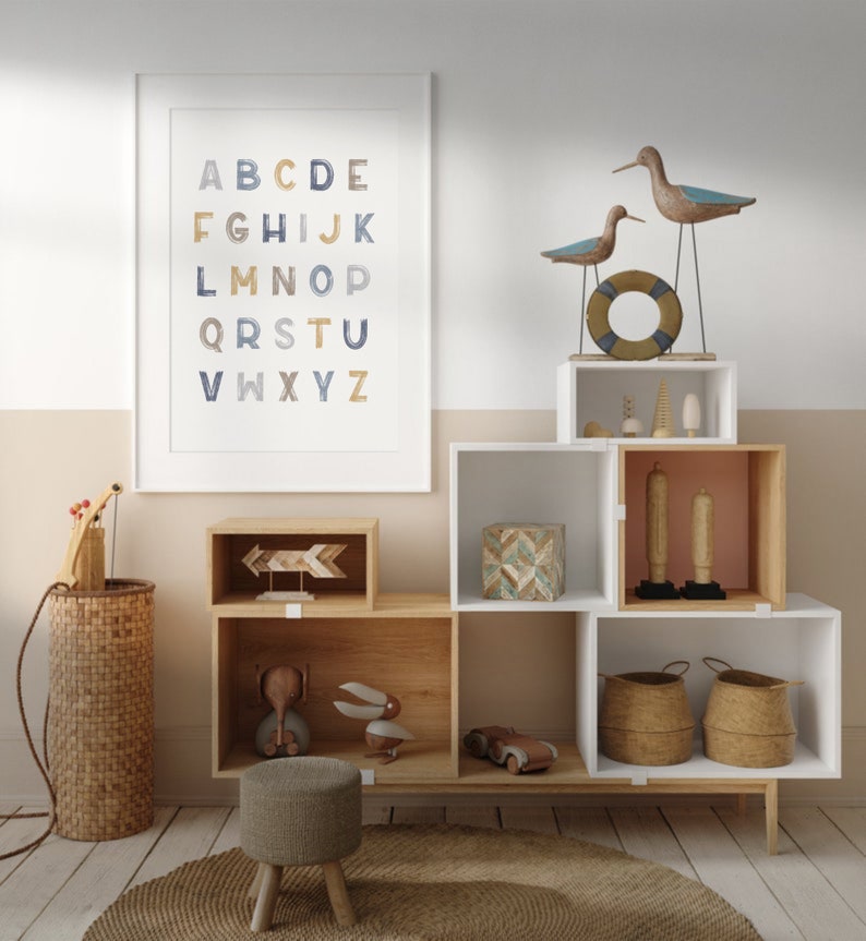 Printable Alphabet Poster for Nursery | Educational ABC Print for ...