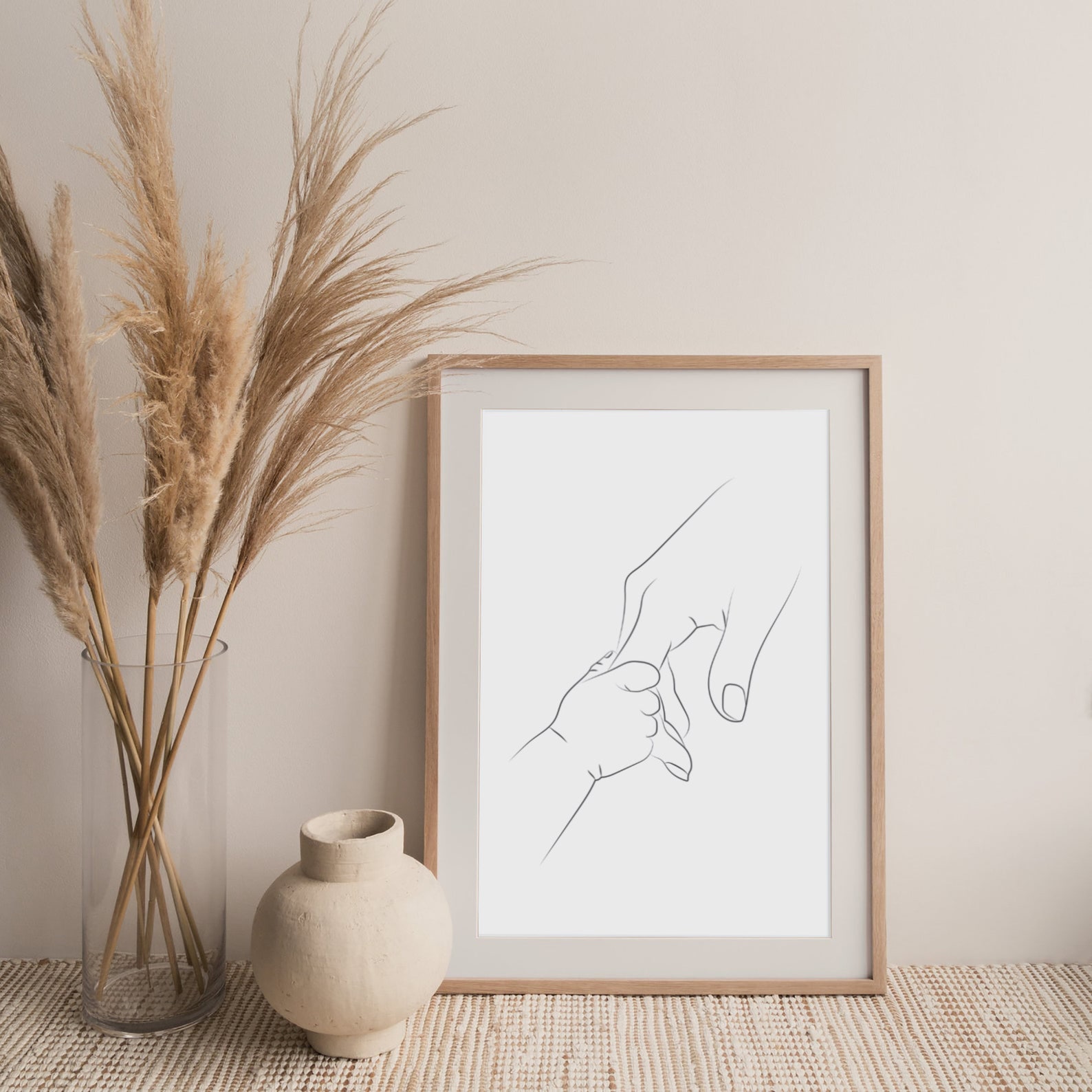 Holding Baby Hand Line Art Nursery Wall Art Hand Line - Etsy
