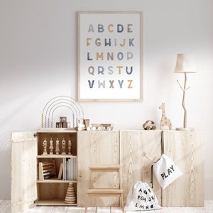 Printable Alphabet Poster for Nursery | Educational ABC Print for ...