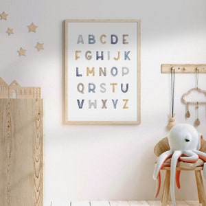 Printable Alphabet Poster for Nursery | Educational ABC Print for ...