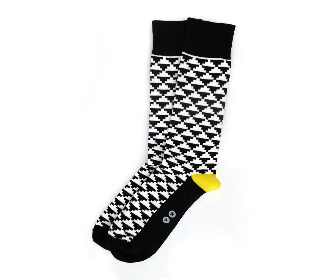 Men's Socks, Checker Socks. Mens Dress Socks. Black White Socks. Unique ...