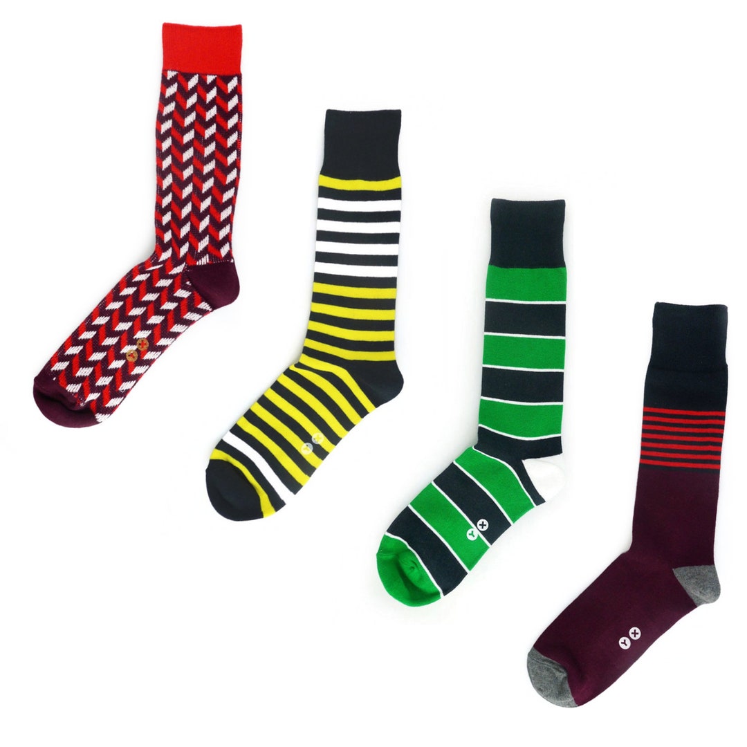 Gifts for Men, Mens Socks, 4-pack Combo Socks, Socks for Men, Cool ...