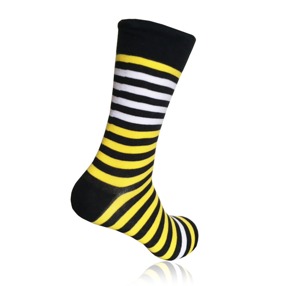 Socks for Men, Yellow Stripe Socks, Father's Day Gift, Mens Dress Socks ...