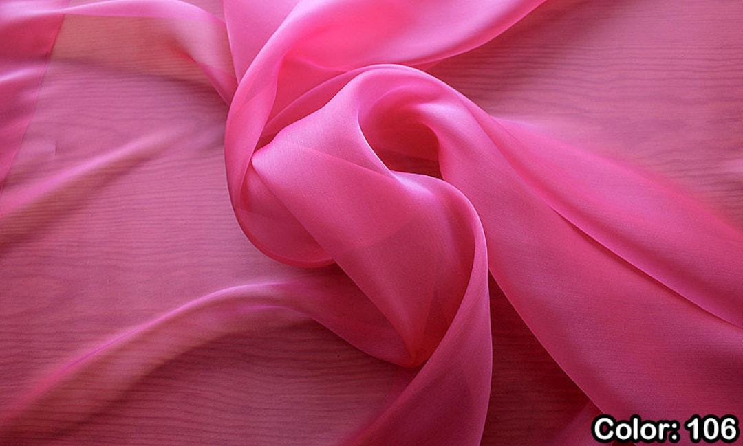 Organdi Cangiante 232, 2nd Part Natural Silk 100%, Width 135 Cm, Dry ...
