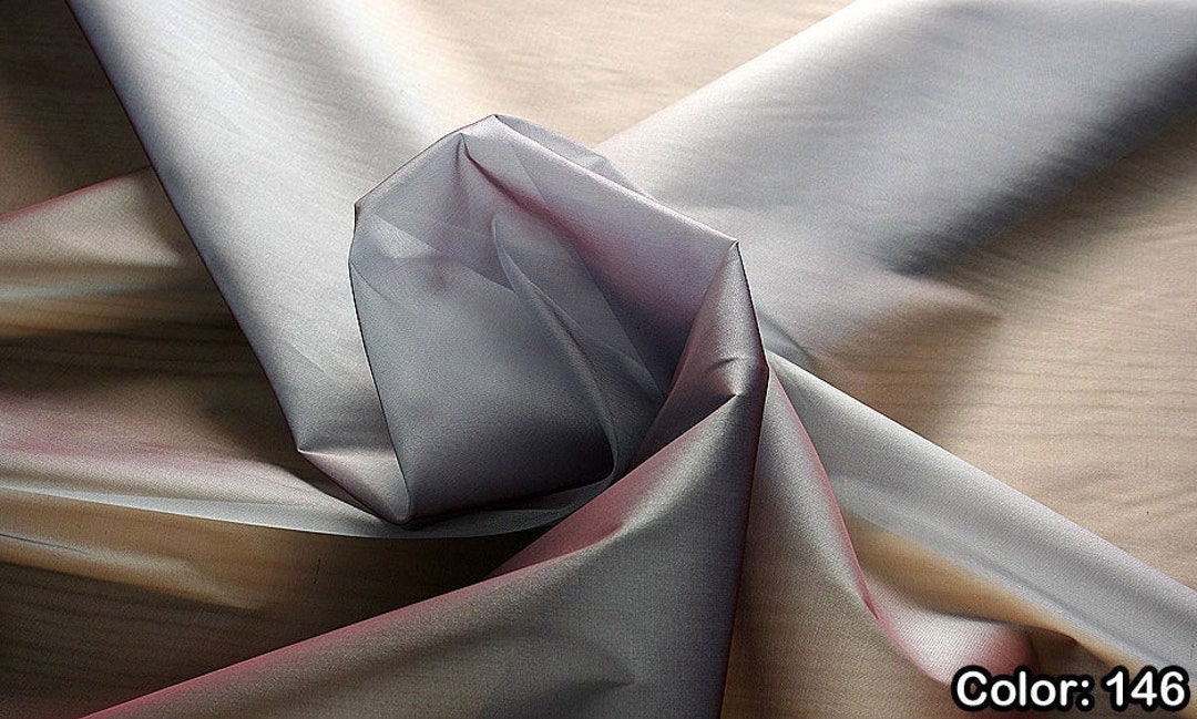 Organdi Cangiante 232, 3rd Part Natural Silk 100%, Width 135 Cm, Dry ...