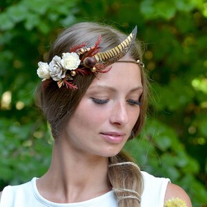 Flower Crown Burlap Head Wreath Boho Hair Accessory Acorn Crown ...