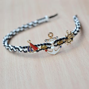 Marine Headband Nautical Head Piece Marine Anchors Tiara Sea Crown ...