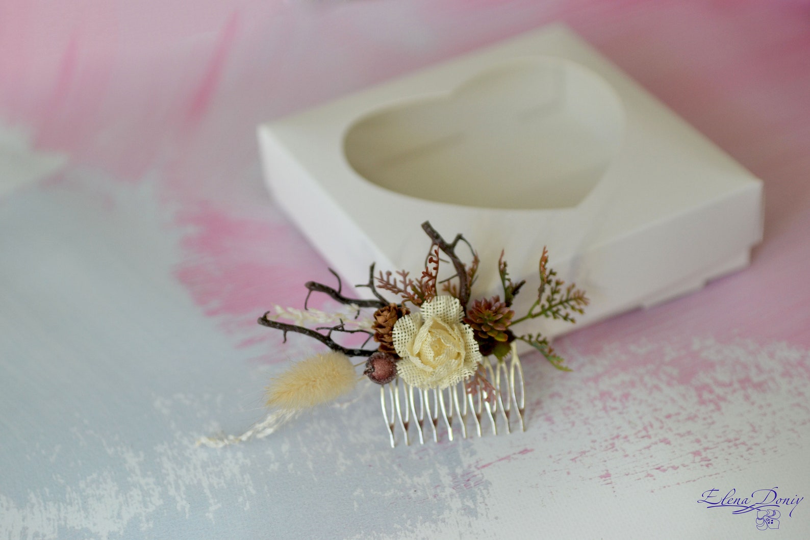 Woodland Hair Comb Forest Branch Comb Beige Head Piece Pine | Etsy