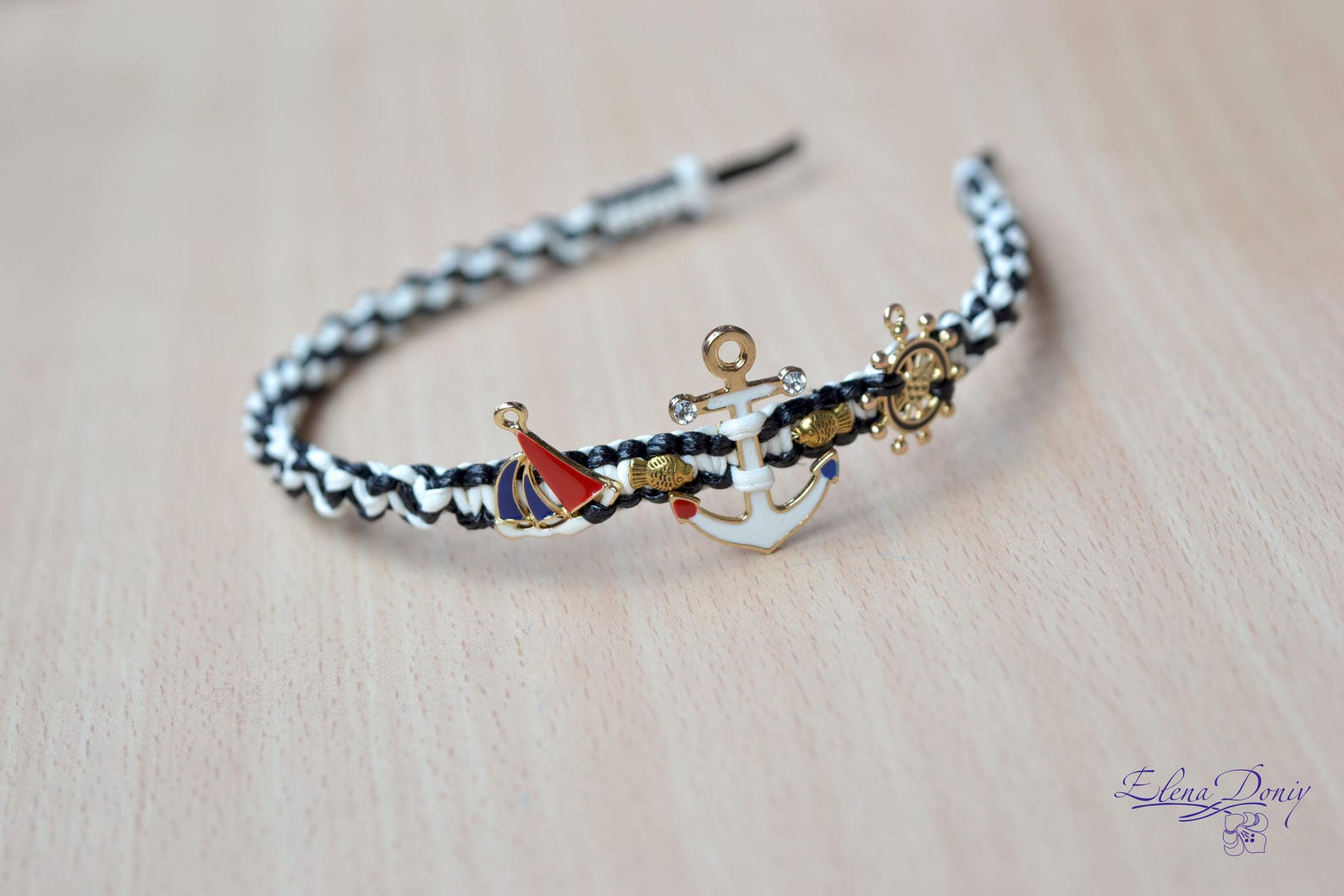 Marine Headband Nautical Head Piece Marine Anchors Tiara Sea - Etsy