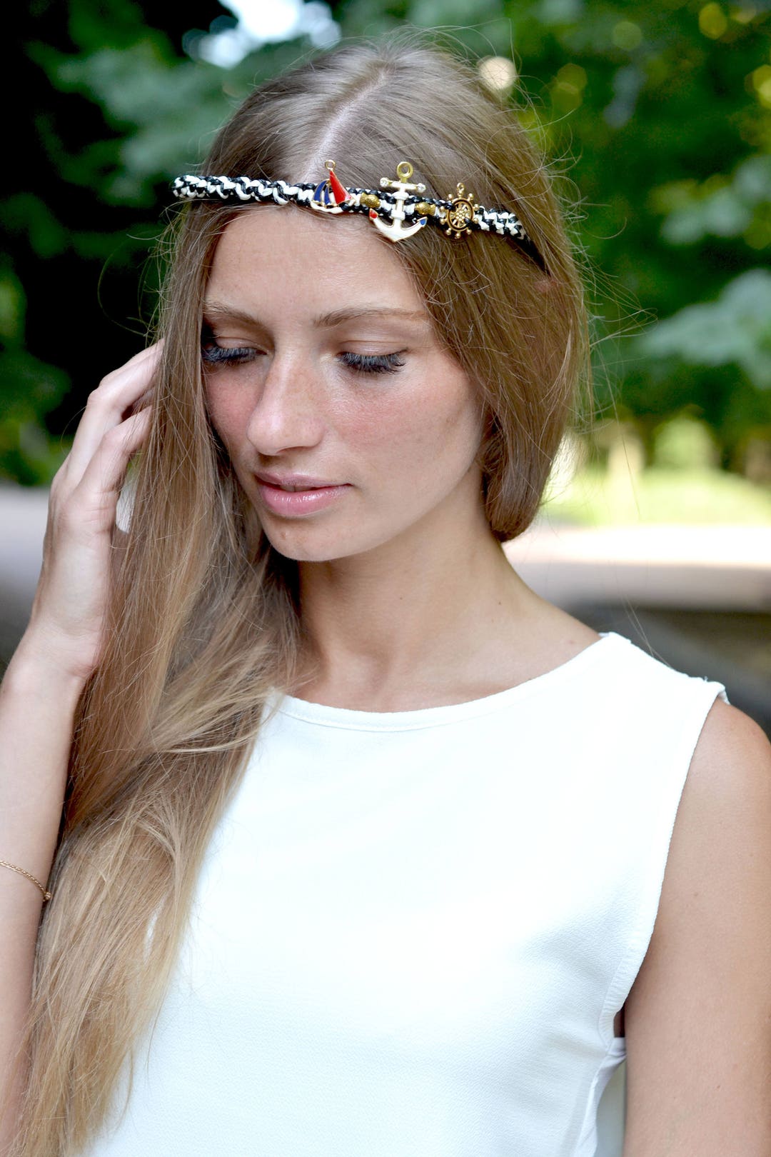 Marine Headband Nautical Head Piece Marine Anchors Tiara Sea Crown ...