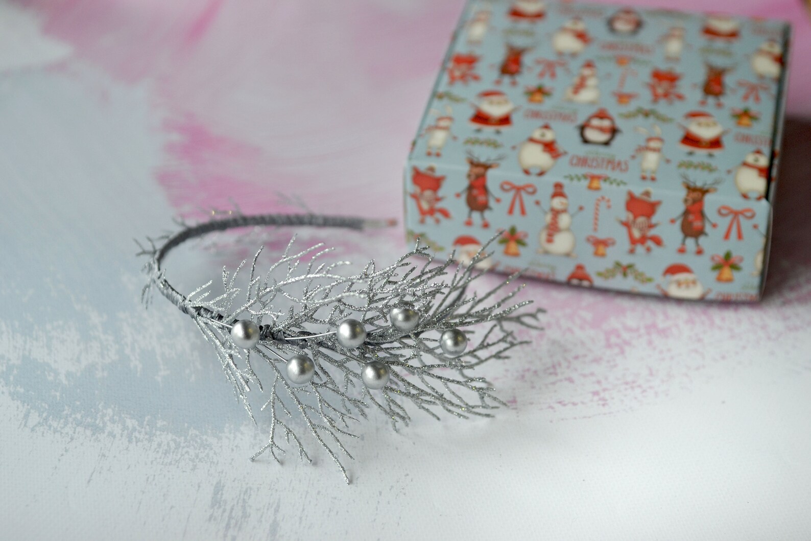 Winter Crown Frosty Branches Headband Christmas Crown Winter | Etsy