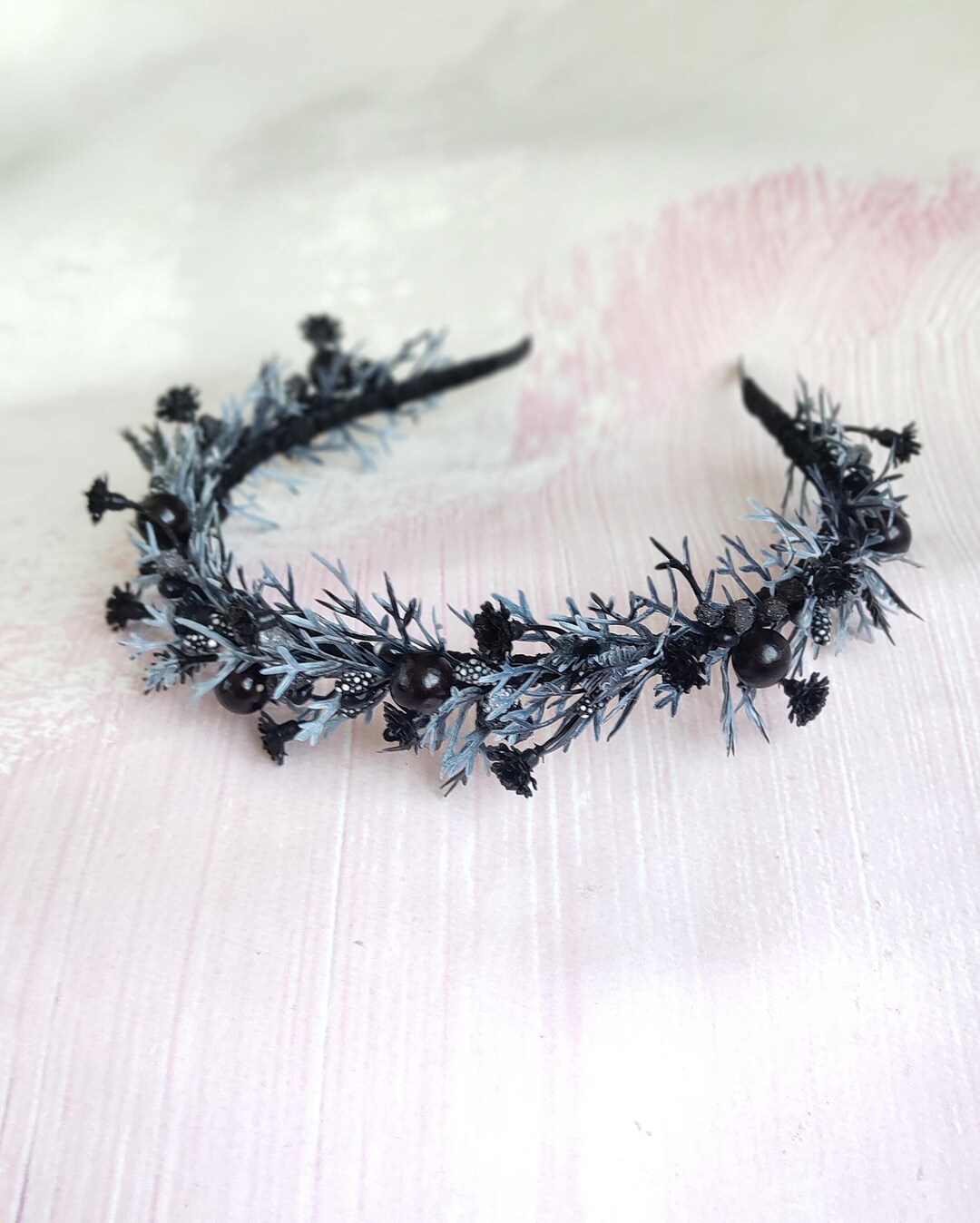 Thorn Crown, Black Flower Crown, Gothic Wedding Crown, Thorn Headband ...