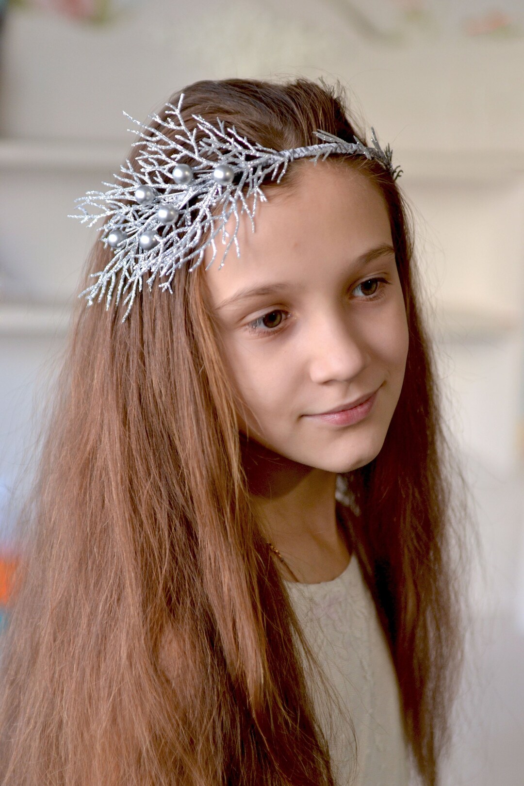 Winter Crown Frosty Branches Headband Christmas Crown Winter Holiday ...
