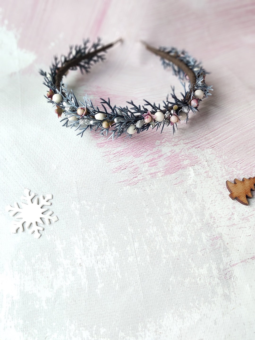 Thorn Crown Woodland Fairy Crown Christmas Girl Crown Holiday Head ...