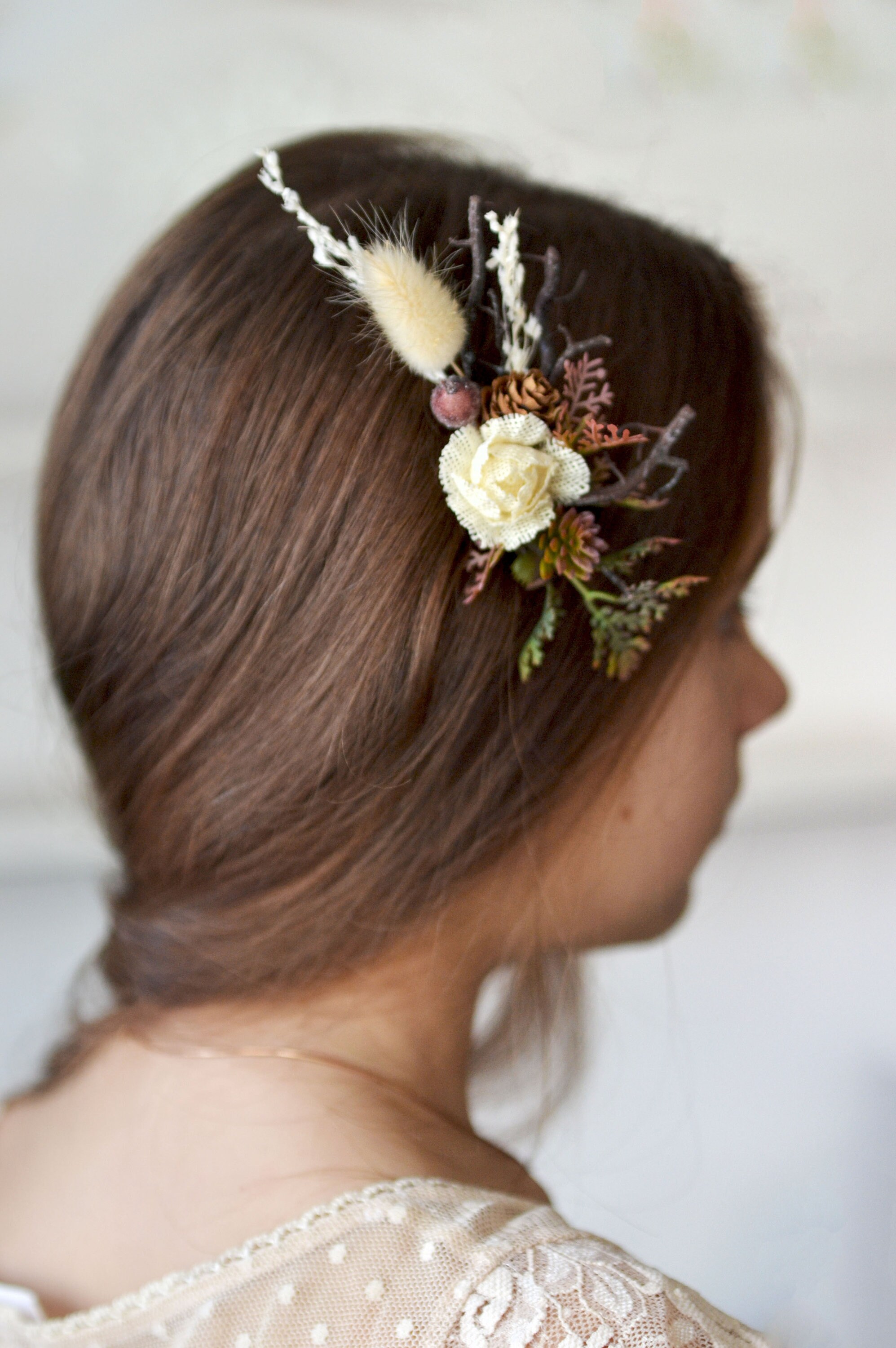 Woodland Hair Comb Forest Branch Comb Beige Head Piece Pine | Etsy