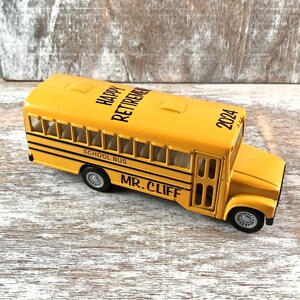 Personalized Retirement Gift, Toy School Bus, Kids School, Back to ...