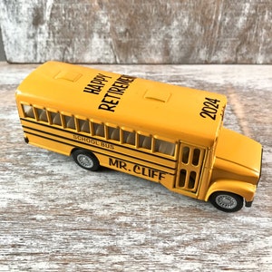 Personalized Retirement Gift, Toy School Bus, Kids School, Back to ...
