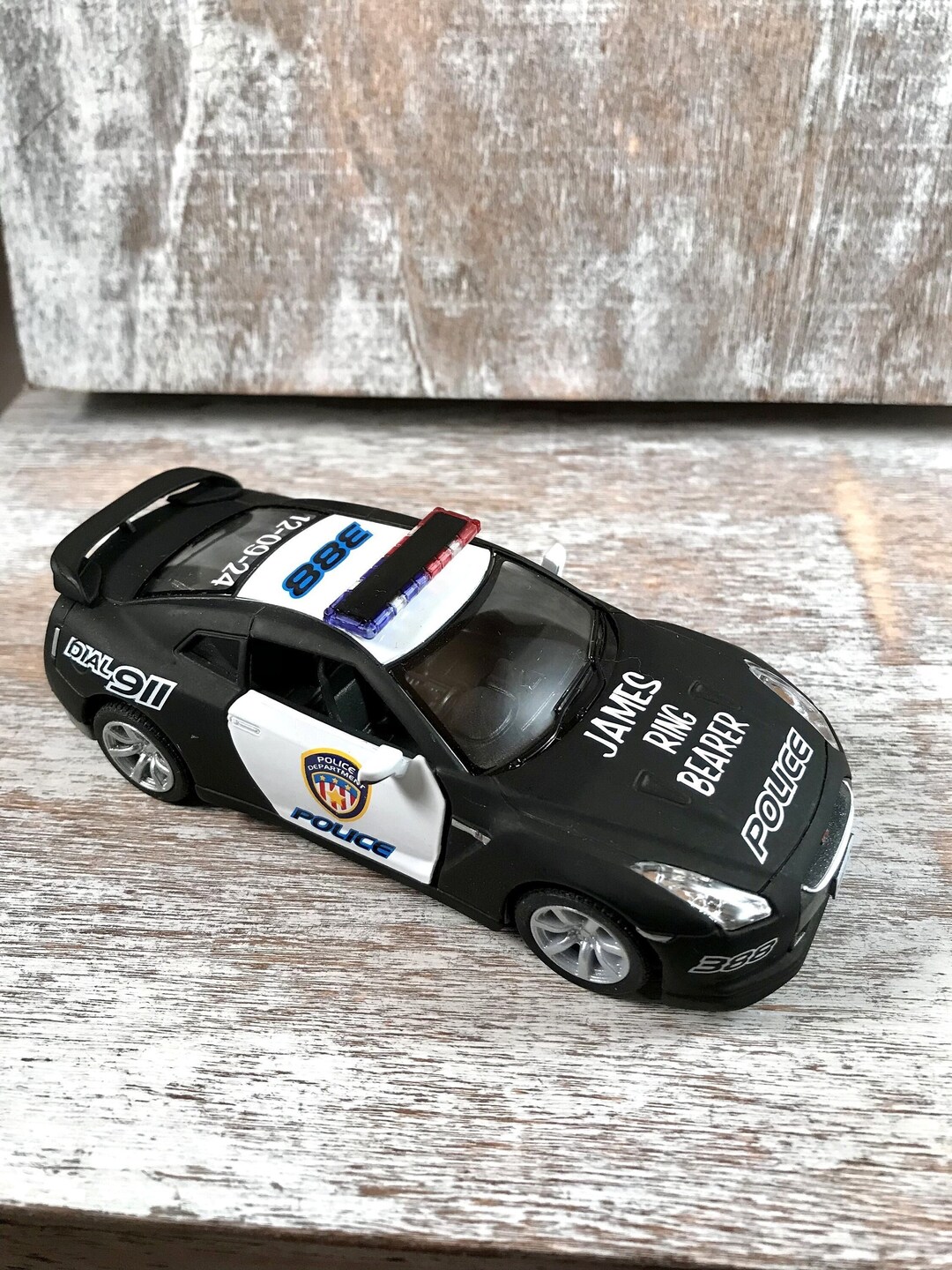 Personalized Ring Bearer Gift Police Car Ring Security - Etsy