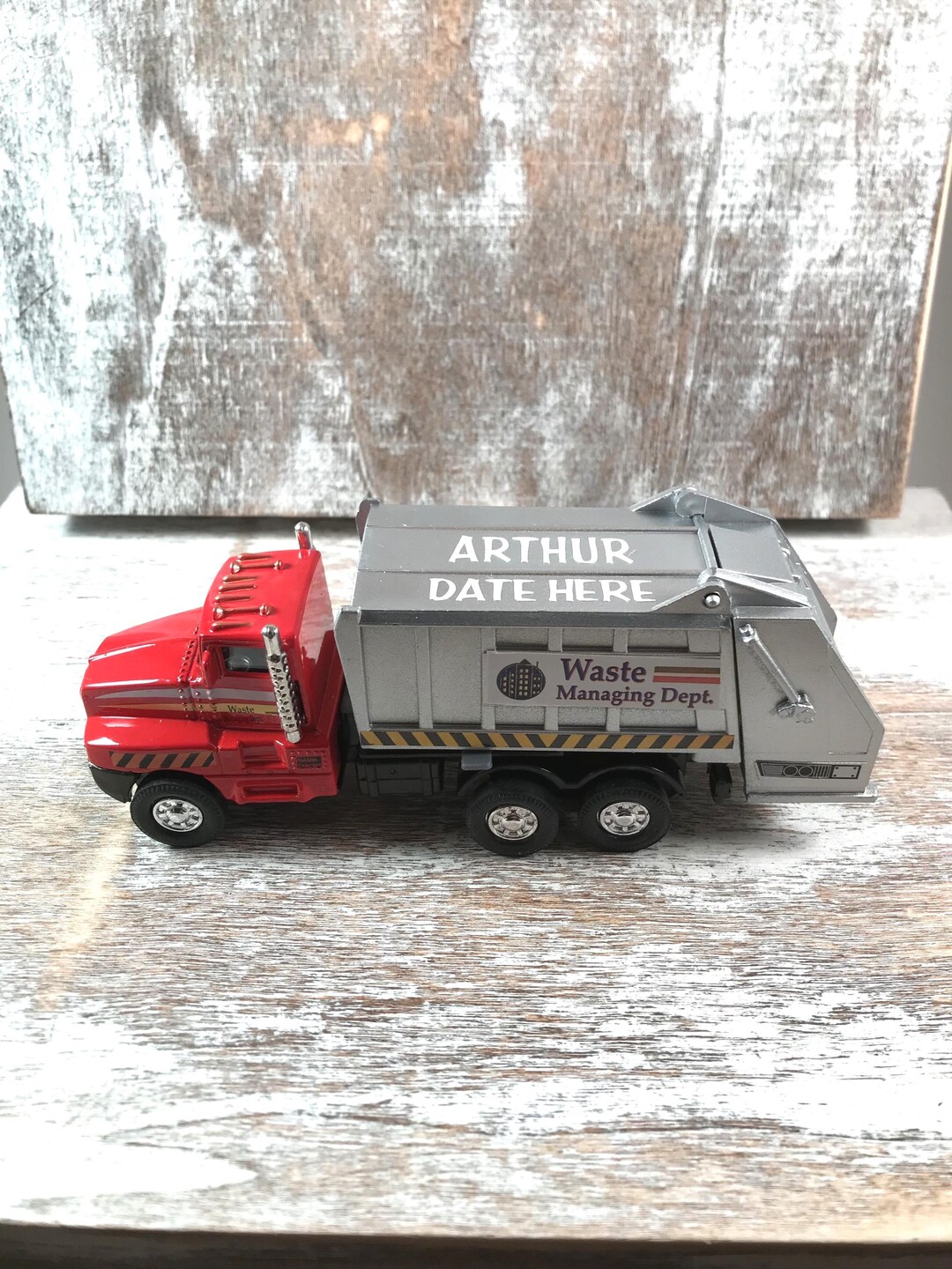 Personalized, Garbage Trash Toy Truck, Boys Gift, Garbage Trash Truck ...