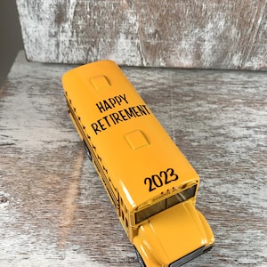 Personalized Retirement Gift, Toy School Bus, Kids School, Back to ...