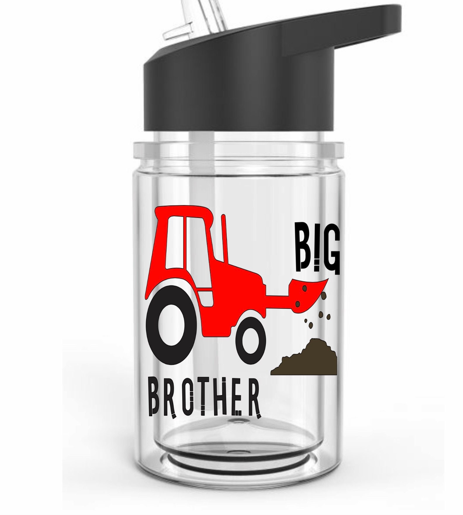 Personalized Big brother gift Bulldozer water bottle Kids | Etsy