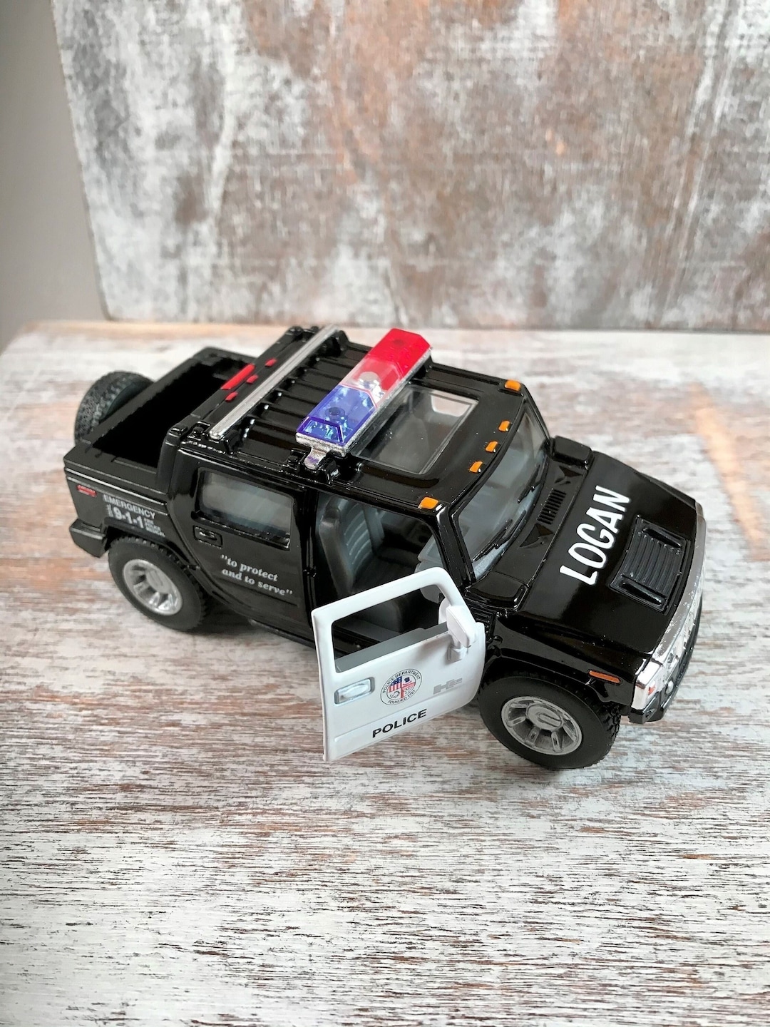 Personalized Police Car, Toy Police Truck, Ring Bearer Gift, Kids Gift ...