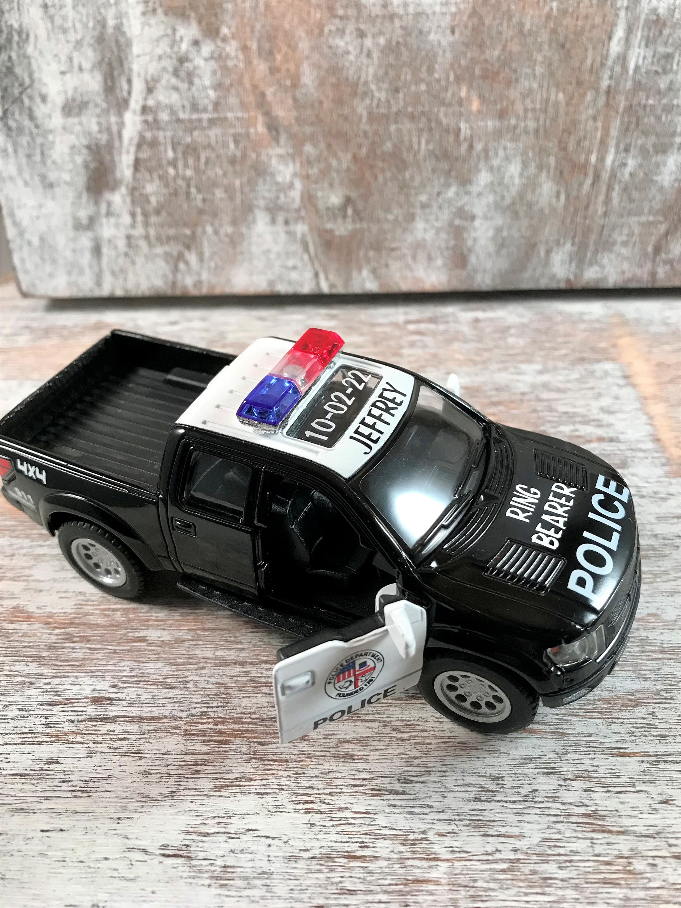 Personalized Ring bearer gift Police truck Ring security | Etsy