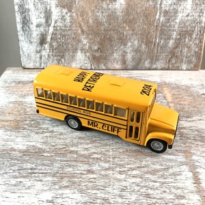 Personalized Retirement Gift, Toy School Bus, Kids School, Back to ...