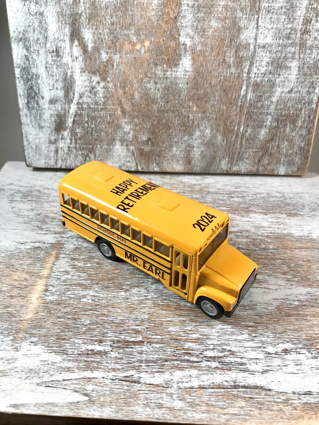 Personalized Retirement Gift, Toy School Bus, Kids School, Back to ...
