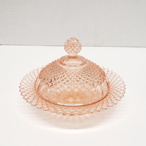 RARE Vintage Pink Miss America Butter Dish by Anchor Hocking 1930s Pink ...