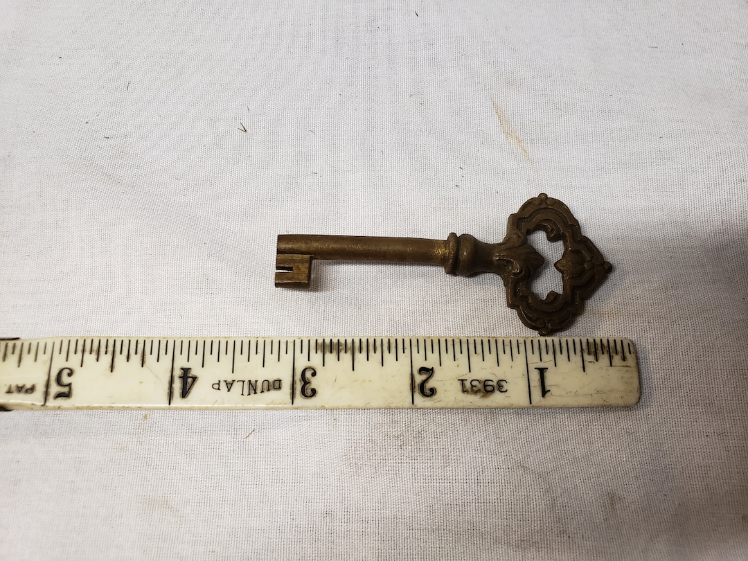 Antique Brass Fancy Key 3 1/8" - Etsy